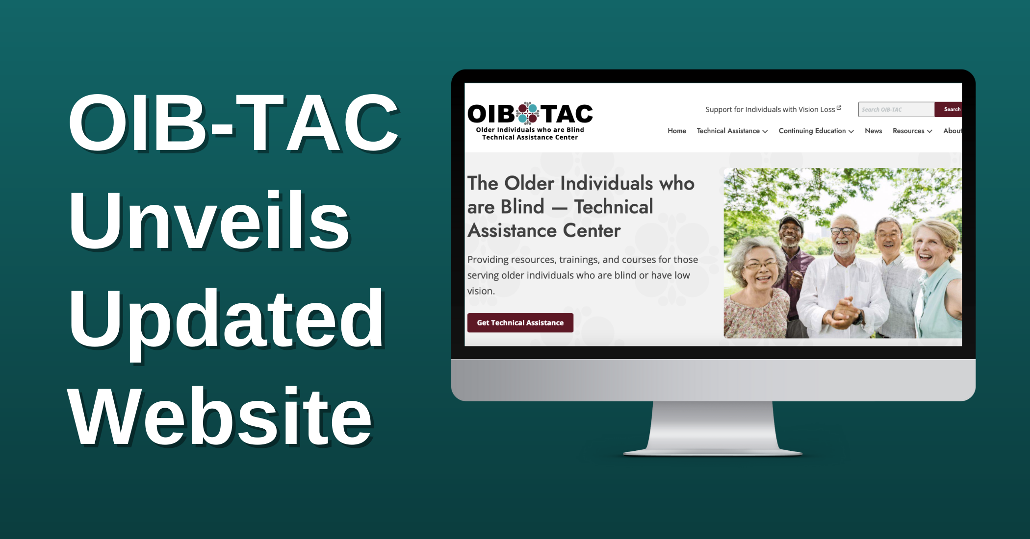 OIB-TAC Unveils Updated Website | The NRTC on Blindness and Low Vision